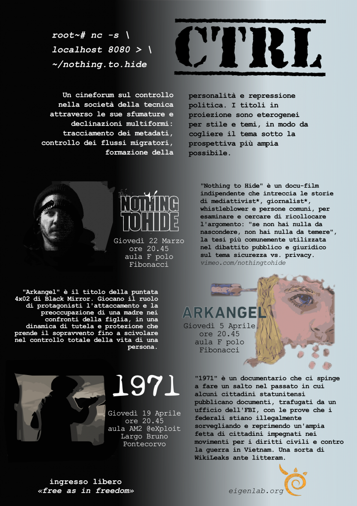 Cineforum “CTRL” – eigenLab